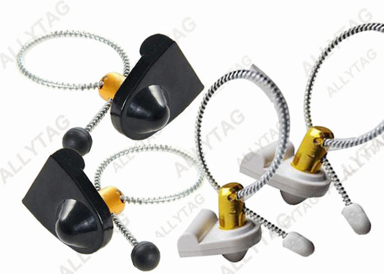 Stainless Steel Cable Lanyard Bottle Security Tags / AM 58Khz Wine Anti Theft Hard Tag