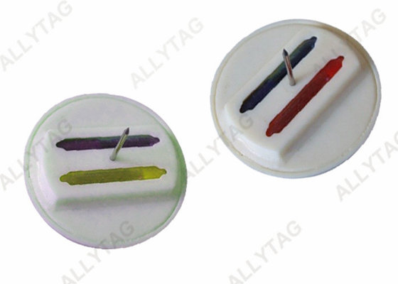 40mm EAS Ink Security Tag  AM / RF Smooth Pin For Clothes / Shoes / Bags