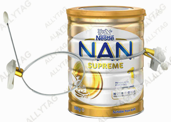 Long Cable Anti Shoplifting Milk Can Tag Grey Color Baby Formula Security Hard Tag AM / RF