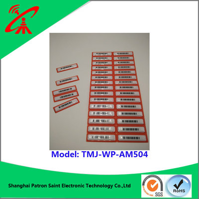 China Custom Waterproof Security Tags With Alarms Barcode Label 58khz supplier