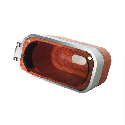 wood metal case protective cover compatible with apple airpods 2 and 1 blu tooth earphone supplier