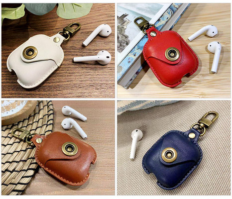 For AirPods 2 & 1 Leather Case Protective Silicone Cover and Skin Compatible with Apple AirPods supplier