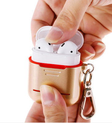 Shockproof Case Cover Portable Protective Silicone Metal Skin Cover Case for Airpods 2 & 1 supplier