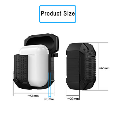 Shock Resistant Silicone Airpods Case Cover and Skin with Keychain for Airpods 1 & 2 supplier