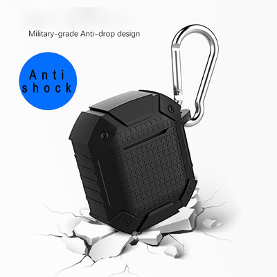 Shock Resistant Silicone Airpods Case Cover and Skin with Keychain for Airpods 1 & 2 supplier
