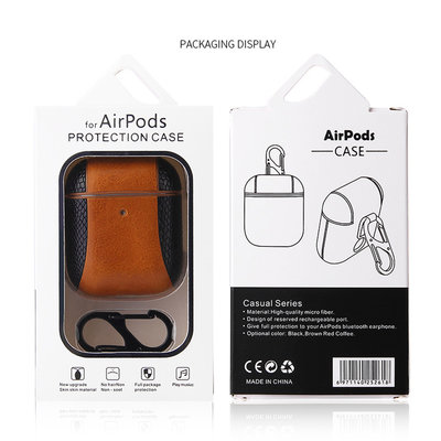 Genuine Leather Case Front LED Visible Charging Cover for Apple AirPod 2 & 1 supplier