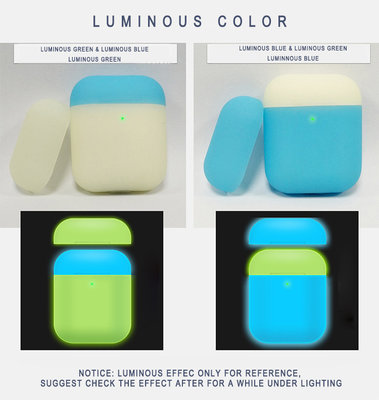 Compatible for AirPods Case 2 & 1 Shockproof Protective Silicone Cover Skin for AirPods Charging Case Luminous supplier