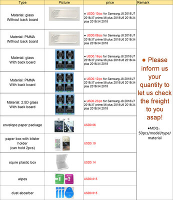 Anti-Scratch Fingerprint Ultra Thin HD Tempered Glass Camera Lens Protector for Samsung J8/6/7/4 2018 supplier