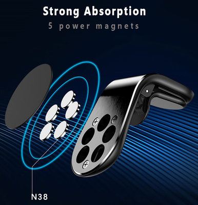 Magnetic Car Vent Phone Mount Anti-Slip Anti-Scratch Super Strong Magnets 360 Degree Rotation supplier