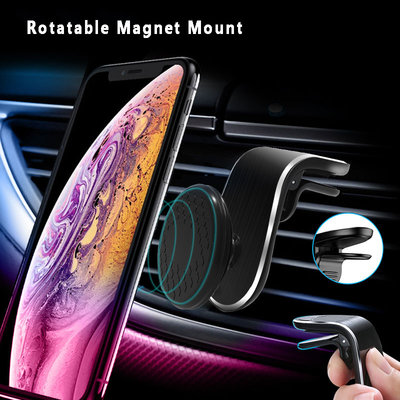360 Degree Rotation Anti-Slip Phone Strong Universal Magnetic Vent Clip Mount Non-Sticky for Safe GPS supplier