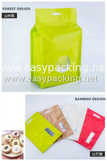 Qual side sealed flat bottom pouches with zipper for food packaging