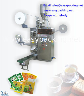 Automatic herbal tea bag packaging machine with string,tag and envelop