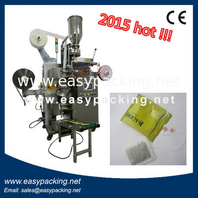 Automatic herbal tea bag packaging machine with string,tag and envelop