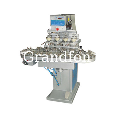 automatic pneumatic four color pens pad printer with conveyor