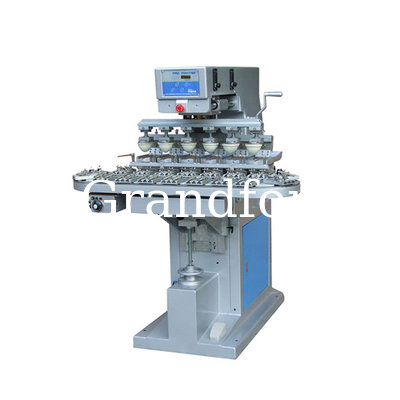 Big Semi-automatic six color pad printing machine with conveyor