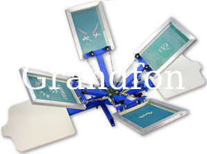 cheap t-shirt 4 color 2 pallets manual screen printing press for sale