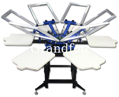 manual T shirt 6 color screen printing machine