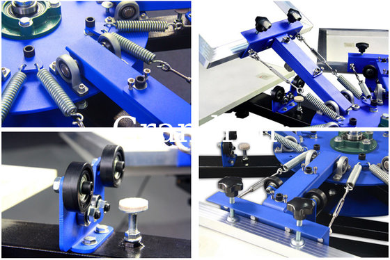 6 color 6 base manual t-shirt silk screen printing press for sale