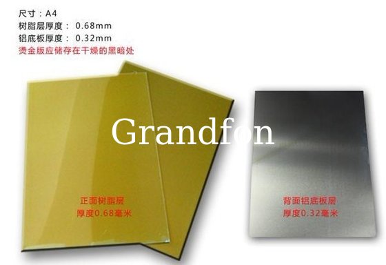 A4 photopolymer plate for hot stamping