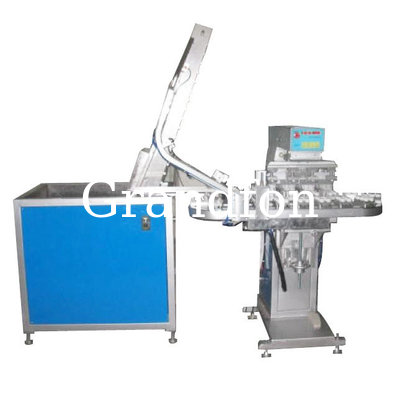 Automatic 4 color beverage caps pad printing machine with conveyor