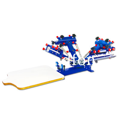 4-1 entry level single wheel carousel silk screen printing press for t-shirts printing