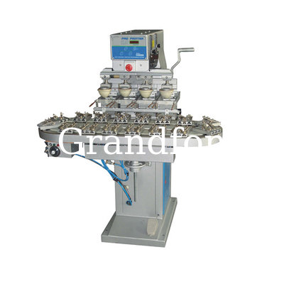 competitive price automatic ball four color pad printing machine with conveyor