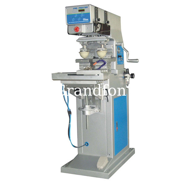 Multi-function pneumatic 2 color pad printing machine with shuttle for gift printing