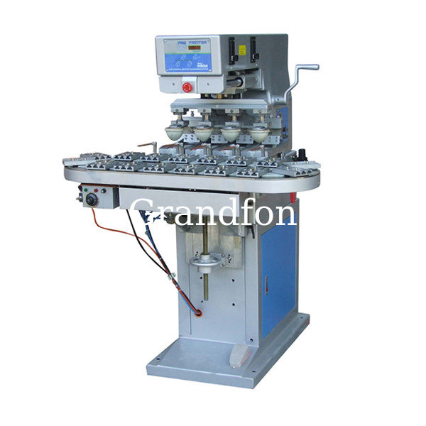 multi-functional air pressure 4-color pad printing machine with shuttle