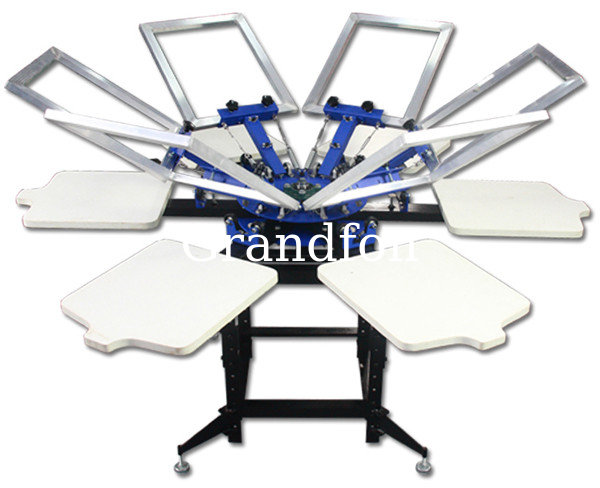 manual T shirt 6 color screen printing machine