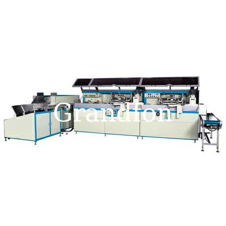 two colors automatic screen printer for cylindrical bottles