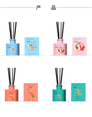 Room Fragrance Reed Diffuser JOYFUL 200ml Female Fruity Daily FOB supplier