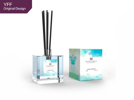 Blue Floral Room Fragrance Reed Diffusers 200ml Colorful Painting For Female supplier