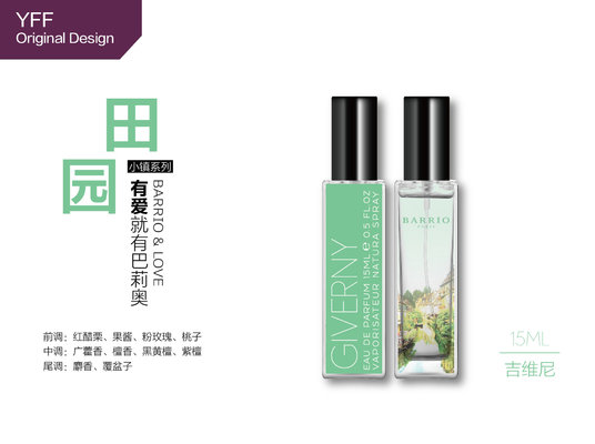 BARRIO PARIS GIVERNY Town Fruity Floral Perfumes Green Color Size Of 15ml supplier