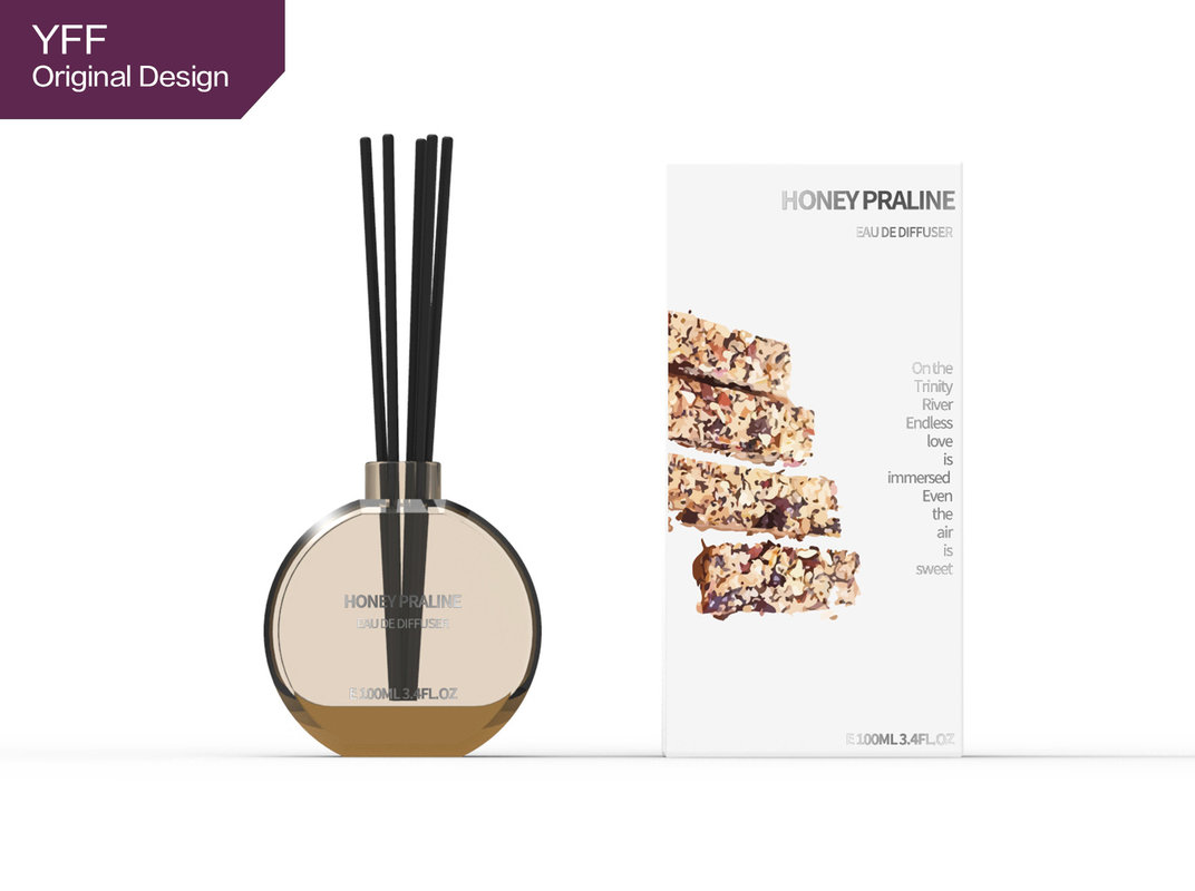 Room Fragrance Reed Diffusers Delicious Food Honey Praline 100ML FEMALE Gourmand FOB supplier