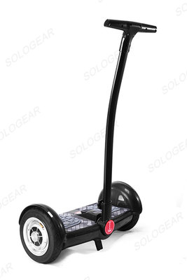 Black Two Wheel Self Balancing Scooter Portable For Security Patrol
