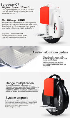 City Personal Commute Tool  Single Wheel Electric Scooter  Self Balancing Unicycle 350W Brushless 14Inch Wheel
