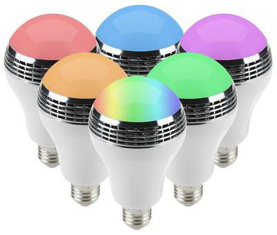 China Multicolored Bluetooth Music Light Bulb Clear And Big Sound Energy Efficient supplier