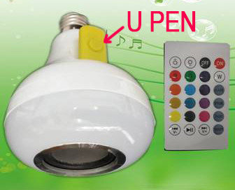 China House Bluetooth Color Changing Light Bulb , Custom Led Bluetooth Speaker Bulb supplier