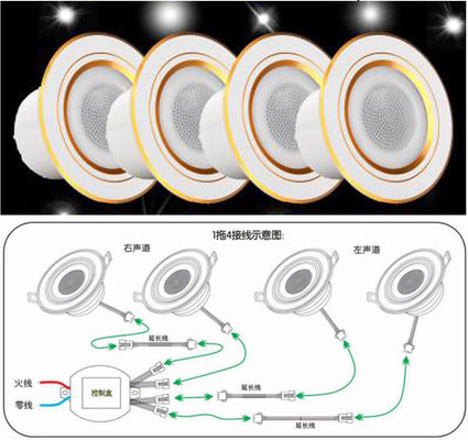 China 4 In 1 Wireless Bluetooth Music Light Bulb Smart Phone App Control 5W X 2 supplier