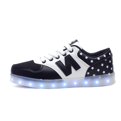 China Rainbow Shining Rechargeable LED Sneakers 11 Changing Modes Non - Slip supplier