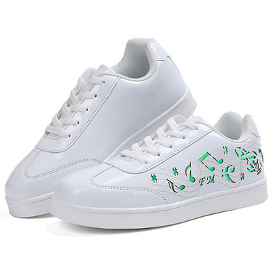 China Glow Texture LED Screen Shoes / Black Light Up Shoes For Adults Wear - Resistant supplier