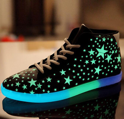 China Simulation Light Up Shoes , Fluorescent Glow Simulation Led Sneakers For Adults supplier