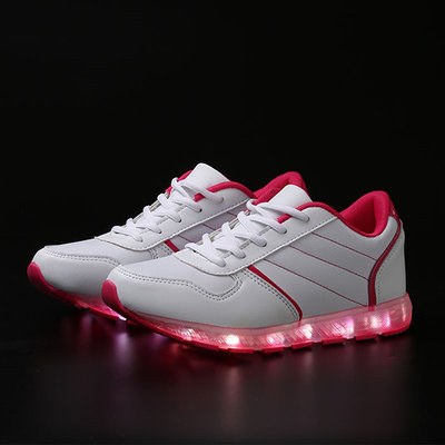 China Running Mens Led Shoes Fiber Cloth , Led Glowing Rechargeable Light Up Shoes supplier