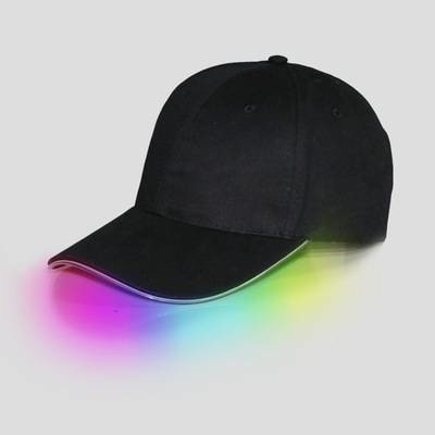 China Cotton Custom Led Light Up Baseball Cap  , Breathable Flashing Led Baseball Cap supplier