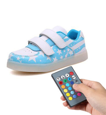 China Trainer Simulation Led Shoes , Remote Control Girls Light Up Sneakers supplier