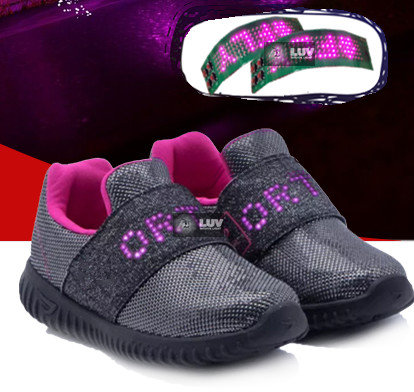 China Custom Fashional LED Display Shoes Light Up Sneakers For Adults Full Size supplier