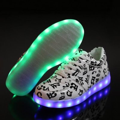 High Elastic LED Light Up Sneakers Fashional Android And ISO App Remote Control Non - Slip supplier