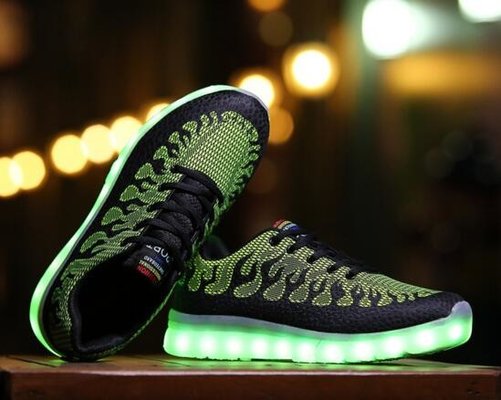 Night Glow Neon LED Light Up Sneakers Comfortable For Running Jogging supplier