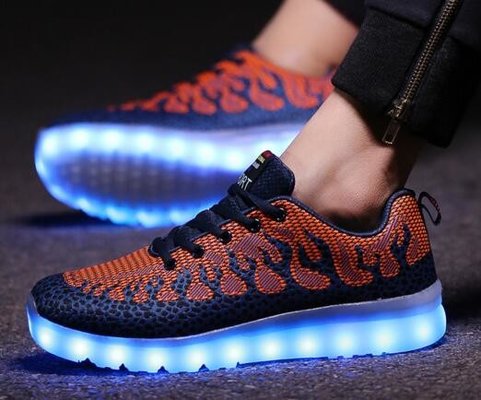 Night Glow Neon LED Light Up Sneakers Comfortable For Running Jogging supplier