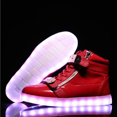 Reathable LED Light Up Sneakers Red Light Up Shoes Rechargeable Function supplier